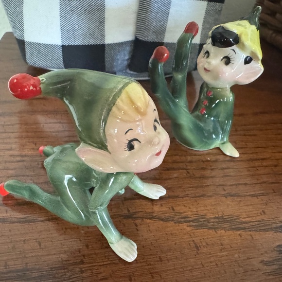 Vintage | Holiday | Vintage 95s Ceramic Pixie Elf Made In Japan Figurines Rare | Poshmark
